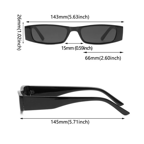 Accessories | Small Rectangle Sunglasses Unisex Retro Square Narrow ...